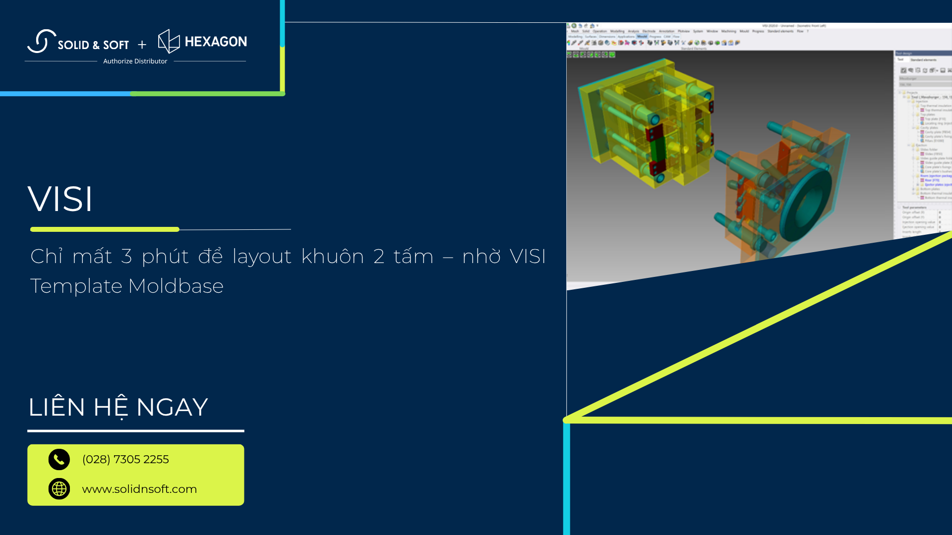 Chỉ mất 3 phút để layout khuôn 2 tấm – nhờ VISI Template Moldbase ...